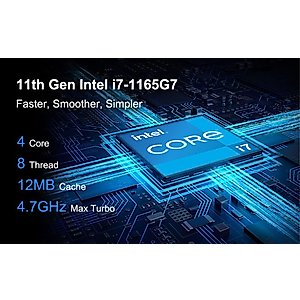 Intel NUC 11 Pro NUC11TNHI7 Performance Mini Desktop Computer/Mini PC/HTPC,Intel Core i7-1165G7 Processor Upto 4.7 GHz Turbo,4 Cores,8 Threads,Intel Iris Xe Graphics(Tall, 32G RAM+1T SSD)