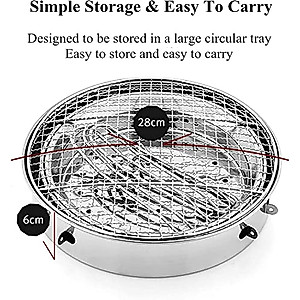 NEWCES Safety Certification Charcoal BBQ Grills Outdoor Barbeque Grill Stainless Steel Barbecues Grill Rack Combination Grill-Smokers for Outdoor Picnic Camping Patio Garden