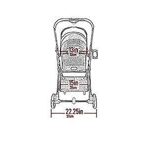 Pet Gear 3-in-1 Travel System, View 360 Stroller Converts to Carrier and Booster Seat with Easy Click N Go Technology, for Small Dogs & Cats, 4 Colors