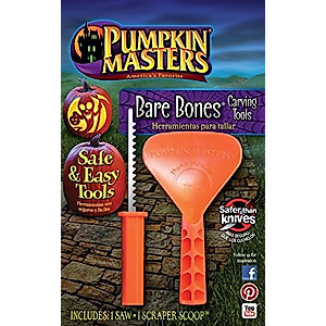 PUMPKIN MASTERS BARE BONES CARVING TOOLS - SCRAPER SCOOP & CARVING SAW