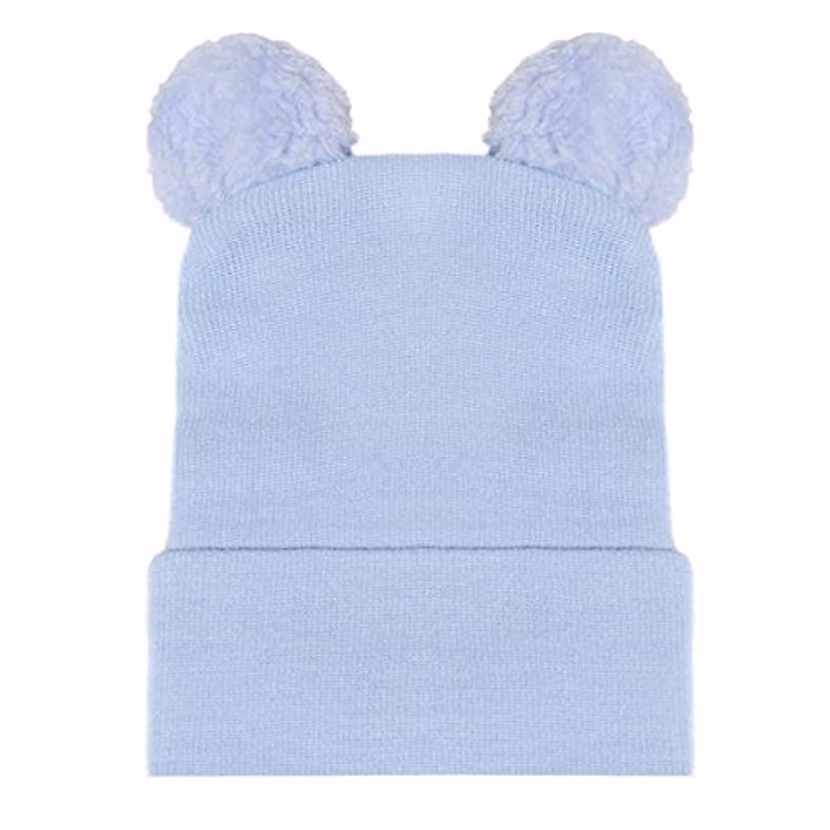 Melondipity Baby Hospital Hat with Ears – Personalized & Customizable Beanie Caps for Infants, Boys - Soft, Stretchy & 2-Ply Fabric - Head Wraps for Newborn – Blue