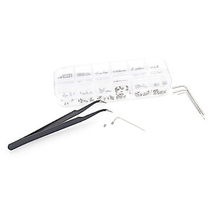 MCMASKE Metric M1.6 M2 M2.5 M3 Stainless Steel Internal Hex Drive Cup-Point Set Screws Assortment Kit