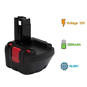 CREABEST New 3.5Ah Ni-MH 12V Replacement Battery Compatible with Bosch BAT120 BAT139 BAT159 BAT043 BAT045 2607335273 2607335533 2607335557 13614 13614-2G 15614 1661 22614 32614 34614