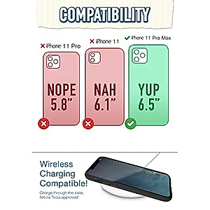 Smartish iPhone 11 Pro Max Wallet Case - Wallet Slayer Vol. 1 [Slim + Protective] Credit Card Holder (Silk) - Black Tie Affair