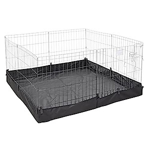 MidWest Homes for Pets Square Exercise Pen Fabric Mesh Bottom, 22.05"L x 9.85"W x 9.85"H