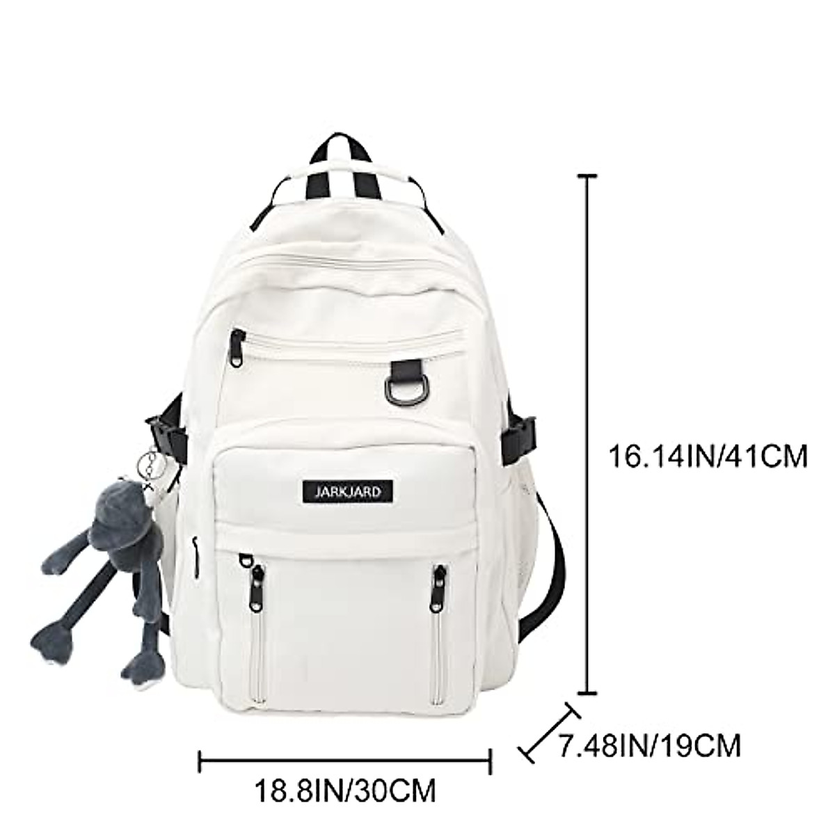 JARKJARD Cute Aesthetic Backpack Kawaii Backpack for School with Cute Pendant Casual Daypack Middle Student Travel College Bookbag for Girls Large Capacity(Purple)