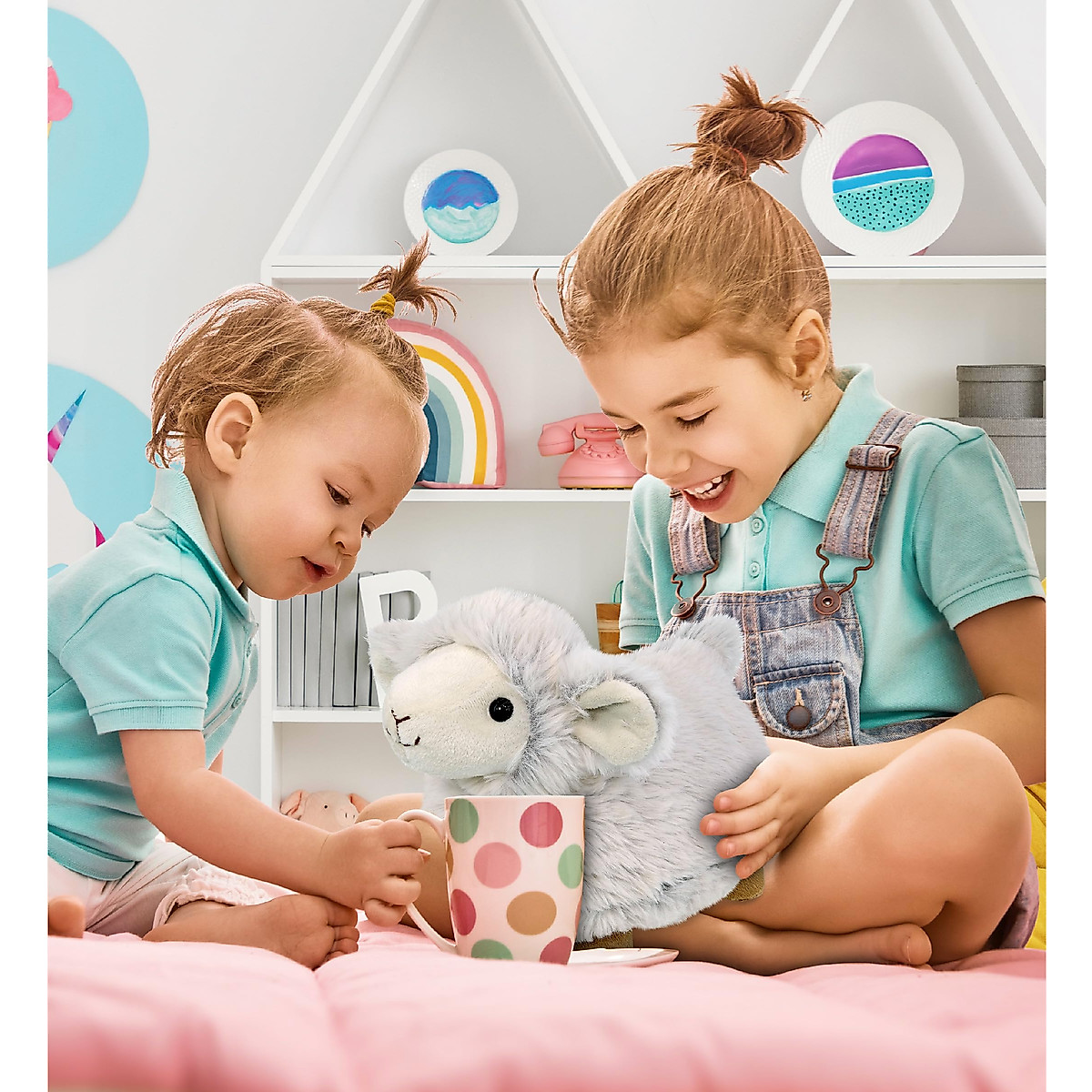 DolliBu White Sheep Plush Toy - Super Soft Sheep Stuffed Animal for Girls and Boys, Cute and Cuddly Farm Stuffed Animal, Realistic Stuffed Sheep Plush Gift, Decor for Baby, Kids, Adults - 11.5 Inches