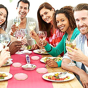 Rose Quartz Coaster Single with Stand (1Pcs),Pink Round Agate Coaster for Drinks,Natural Rose Crystal Stone with Golden Edge, Gemstone Geode Decor Gifts (1)