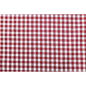 Richlin Fabrics 3 Yard Pack 60" Poly/Cotton Gingham 1/4", Red/White