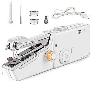 Handheld Sewing Machine, Portable Mini Sewing Machine for Beginners, Suitable for Clothing, Denim, Curtains, Leather and DIY