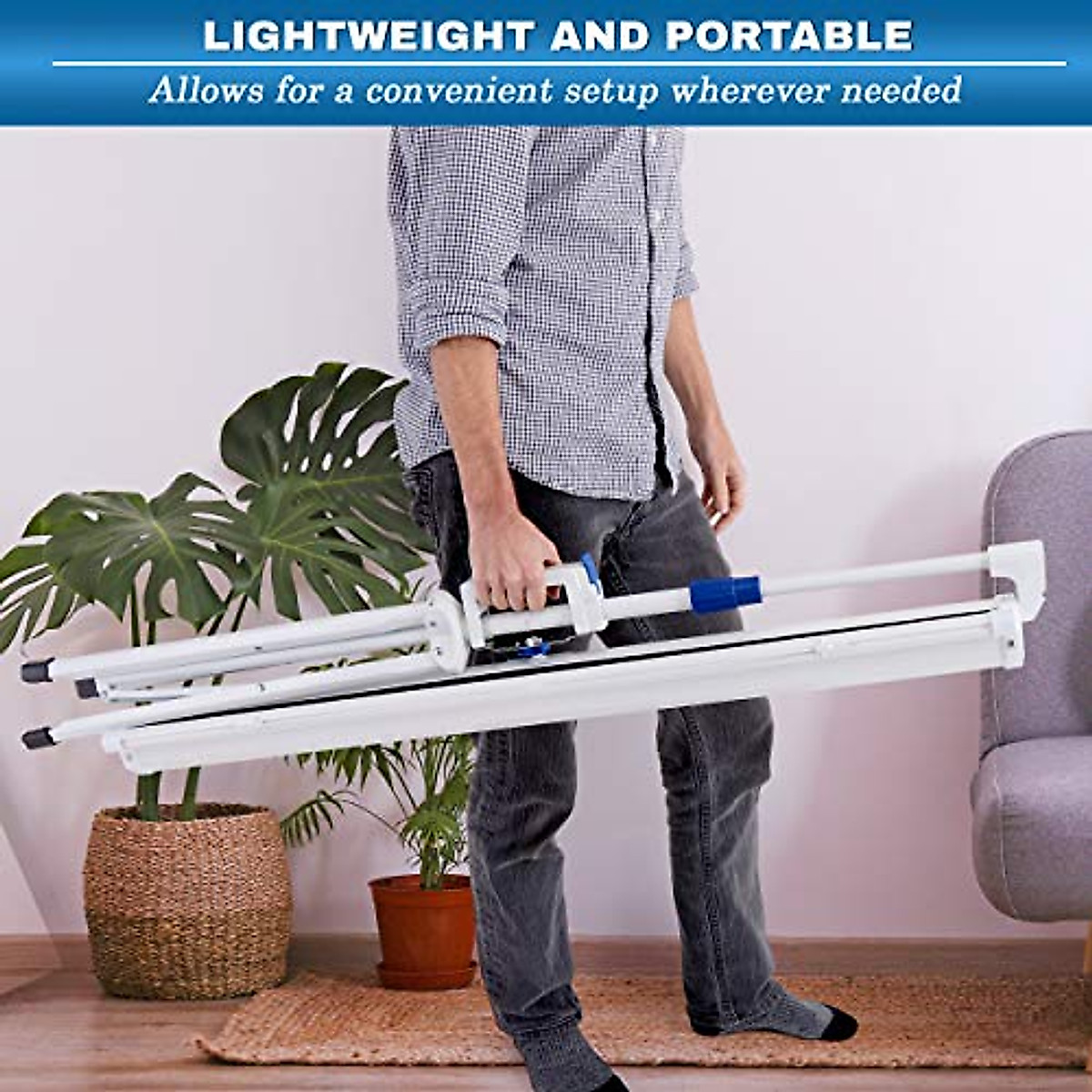 Pyle Portable Projector Screen Tripod Stand - Mobile Projection Screen , Lightweight Carry & Durable Easy Pull Assemble System for Schools Meeting Conference Indoor Outdoor Use, 40 Inch(PRJTP42)