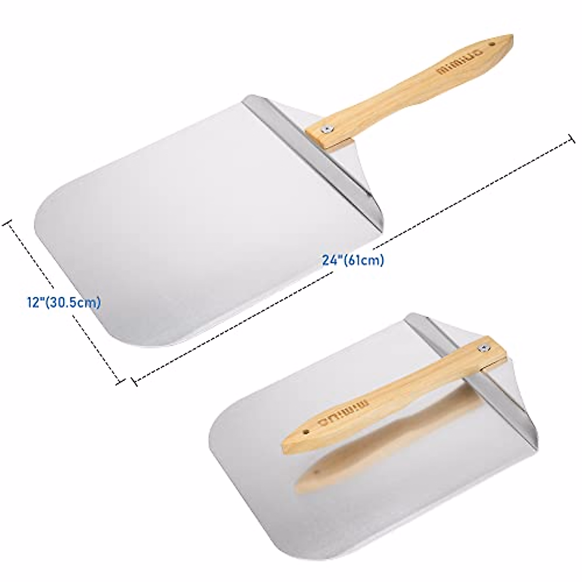 Mimiuo Portable Barbecue Pizza Top Oven Kit with 13" Pizza Stone and Foldable Pizza Peel - Stainless Steel Gas Grilled Pizza Oven for Most Gas Grill Charcoal Grill Pellet Grill & Other Grills