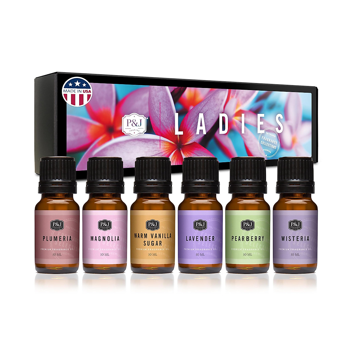 P&J Trading Fragrance Oil | Ladies Set of 6 - Scented Oil for Soap Making, Diffusers, Candle Making, Lotions, Haircare, Slime, and Home Fragrance