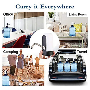 HSIULMY Water Bottle Pump,USB Charging Automatic Drinking Water Pump Portable Electric Water Dispenser Water Bottle Switch for 5 Gallon Water Bottle Dispenser