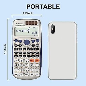 IPEROT Scientific Calculators, Solar Scientific Calculator Large Screen 417 Function, Calculators Very Suitable for High School and College Students Calculus Algebra and Other Math Textbooks (Solar)