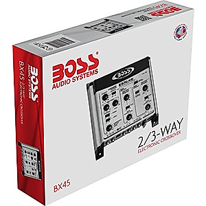 Boss Audio Systems Bx45 2 3 Way Pre-amp Car Electronic Crossover - Silver and Black