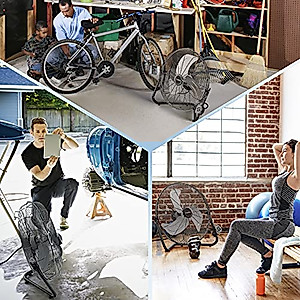 Lasko Metal Commercial Grade Electric Plug-In High Velocity Floor Fan with Wall Mount Option and Remote Control for Indoor Home, Bedroom, Garage, Basement, and Work Shop Use, Black H20660 Large