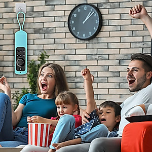 TOKERSE 2 Pack Glow FireStick Remote Cover 1st Gen, Silicone Protective Sleeve Case Cover Compatible with Fire TV (2017 Edition) (2nd Gen) / Fire TV Stick 1st Gen Remote Glow in The Dark - Blue Green