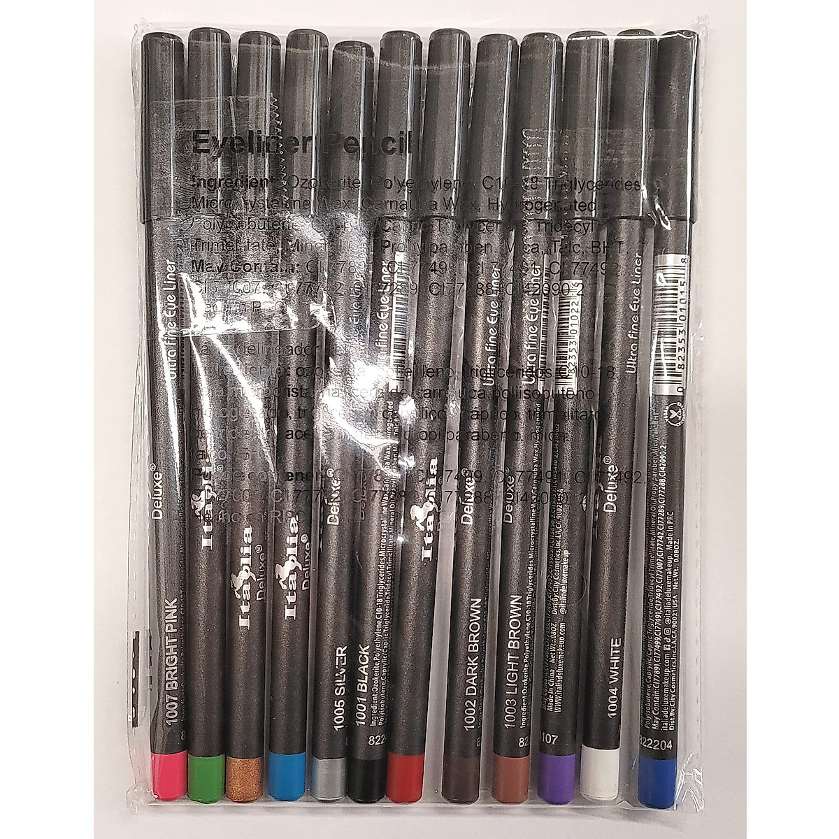 Italia Delux Ultra Fine Eyeliners (Set of 12 Colors)