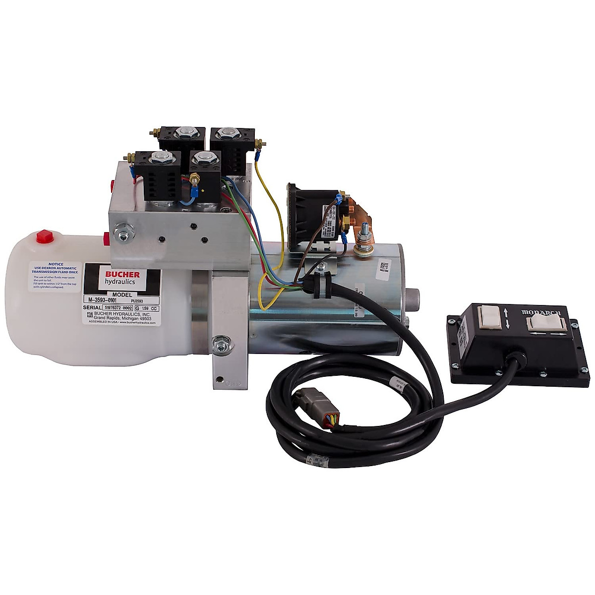 Buyers Products PU3593 Hydraulic Power Unit (Power Unit,Hydraulic 12V Dc,Snow Plow), Black