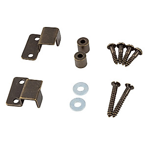 Antique Brass Barrister Lawyers Bookcase Door Stops & Pivots | Pack of 2 | Bookcase Door Hardware | UA-775-BAB