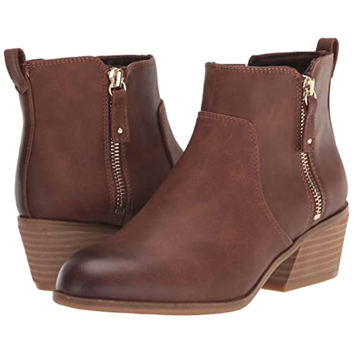 Dr. Scholl's Shoes Women's Lawless Ankle Booties Boot, Copper Brown Synthetic, 9