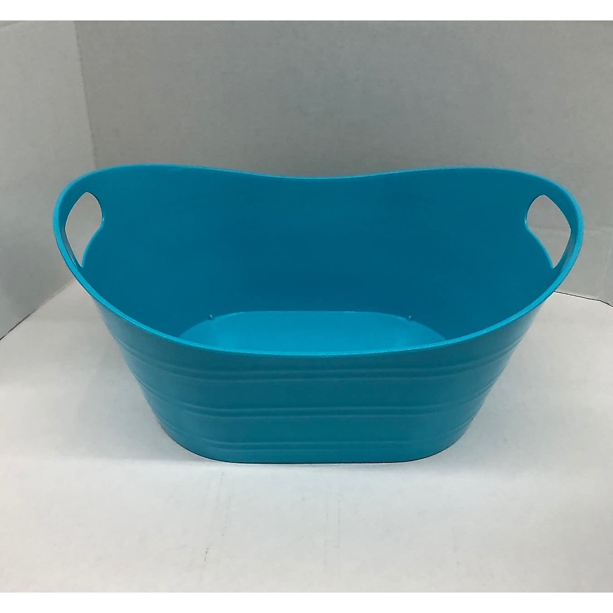 Set of 3 Flexible Oval Beverage Chilling Party Tubs with Handle 14.25x11x6.3, Multicolor