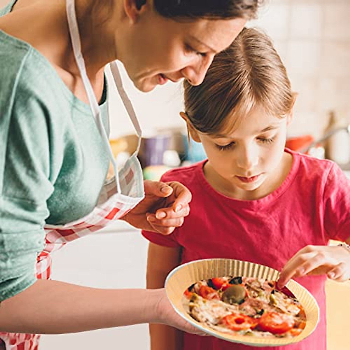 Air Fryer Parchment Paper, 50Pcs Natural Color Household Non-Stick Baking Paper 6.3 Inch Round Disposable Pad Oil Paper Oven Liners Paper, for Oven Air Fryer Baking Roasting Microwave Frying Pan