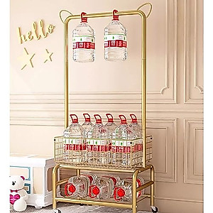 OTBK Clothing Garment Rack Multifunctional Clothes Organizer With Cat Ears The Non-slip Beads For Hanging Clothes,Shoes,Bags (Color : Gold)