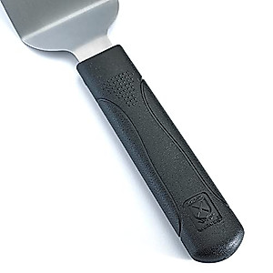 Mercer Culinary Millennia Mini Turner/Spatula, 2.5 Inch x 2.5 Inch Blade, Black Handle