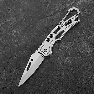 SHixu Folding Knife2Pcs Mini Keychain Knife Men's and Women's Pocket Knife Used for Cutting Rope, Paper Boxes and Fruits Easy to Carry Daily. Closed Length 3.15Inch/8cm