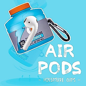 Compatible with Airpods Pro Case, 3D Cartoon Silicone Drinking Funny Cute Cool Shockproof Protective Pods Pro Cases Cover Skin Shell for Girls Boys Kids Teens Women