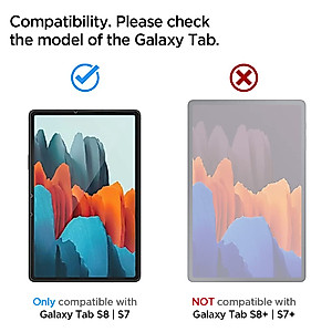 Spigen Tempered Glass Screen Protector [GlasTR EZ FIT] Designed for Galaxy Tab S8 / Galaxy Tab S7 (11 inch) [9H Hardness/Case-Friendly]