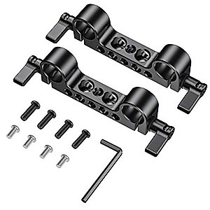 SmallRig Super Lightweight 15mm Railblock, 15mm Rod Clamp with 1/4"-20 Thread for Sony for Canon and Other 15mm DSLR Camera Rig Shoulder Support Rail System, Pack of 2 - 2061