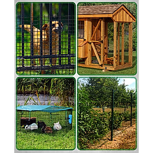 GoldPeak Black Hardware Cloth - 36in. x 50ft. 1/2 inch Mesh 19 Gauge - Vinyl Coated Wire Mesh Roll Garden Fence Chicken Coop Cover Wire Fencing