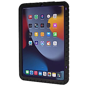 Veamor iPad Mini 6 Case Cover, Anti Slip Silicone Flexible Rubber Protective Bumper for Apple iPad Mini 6th Gen 8.3 Inch 2021, Kids Friendly/Drop Proof/Shockproof (Black)