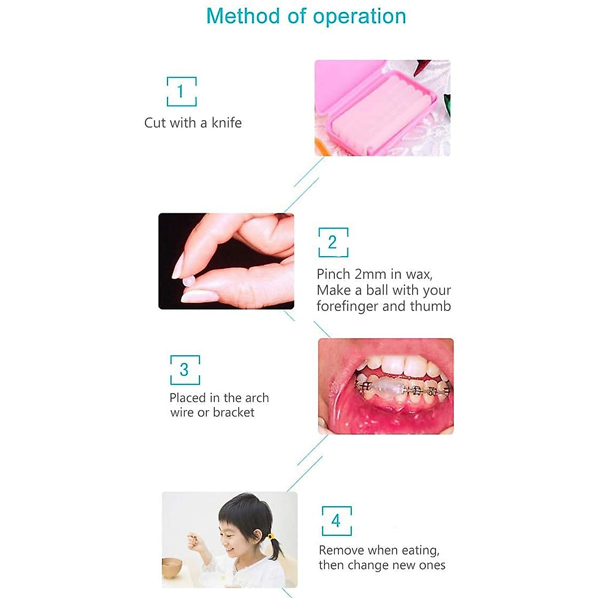 Chargenyang Dental Oral Care Orthodontics Wax with Fruit Smell for Brace Wearers Flavored Gum Protection (6 Boxes)