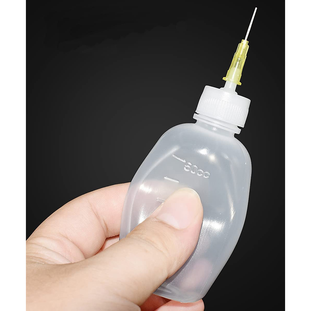 NANSHINE 12pcs 30ml(1oz) Precision Tip Applicator Bottle Needle Tip Glue Bottles Squeeze Plastic Bottles,Dispensing Needle Precisely Delivery Grease,Oil Dispensing,Liquid Glue and Ink