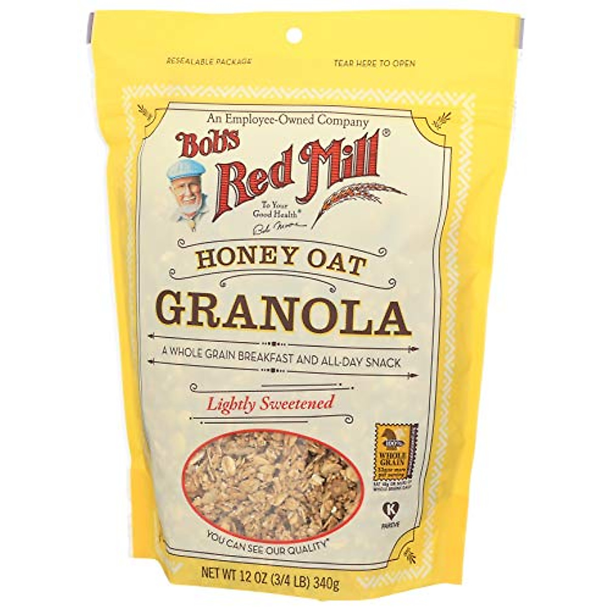 Bobs Red Mill Cereal Granola Honey Oat, 12 oz