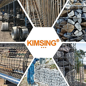 KIMSING - AC50 11 Gauge 304SS Hog Ring Staples, 320 Pcs/Box, 1 1/2" (38.7mm) Crown, C Type Staples for Gabion, Wire Cages, Fencing