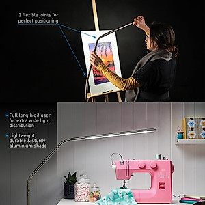 Daylight Company LLC Daylight Company Slimeline 3 led Floor Lamp, Brushed Steel