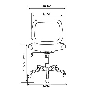 Realspace® Adley Mesh/Fabric Low-Back Task Chair, Blue/White