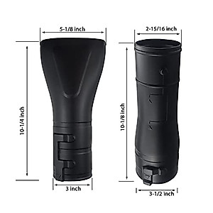 Haiouus 191B21-6 Adapter Pipe & 197889-6 Flat end Nozzle, Compatible with Makita Blower, Fits XBU03 & XBU02Z Model