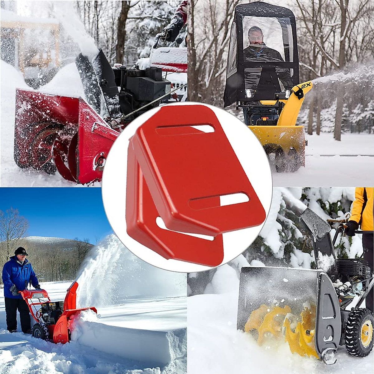 HUSWELL 784-5580 Snow Thrower Slide Shoes 2 Pack Skid Shoes with Mounting Hardware for MTD 784-5580-0637 Fits for Cub Cadet Yardman SnowBlower