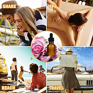 YoleShy 1oz Glass Dropper Bottle,99 Pack Amber Glass Bottles with Glass Droppers and Black cap for Essential Oils, Lab Chemicals, Perfumes