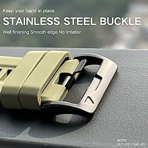 OUTVI 26 watch band compatible with garmin fenix 5x 6x Pro 7x 3 hr quick fit 26mm bands replacement for Epix Pro Gen 2 51mm Enduro 2 Descent Mk1 Mk2 Mk2i Mk3i tactix soft silicone men women Dark Blue