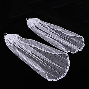 Esquirla White Doll Wedding Veil for Wedding Dress Clothes for 12 Inches