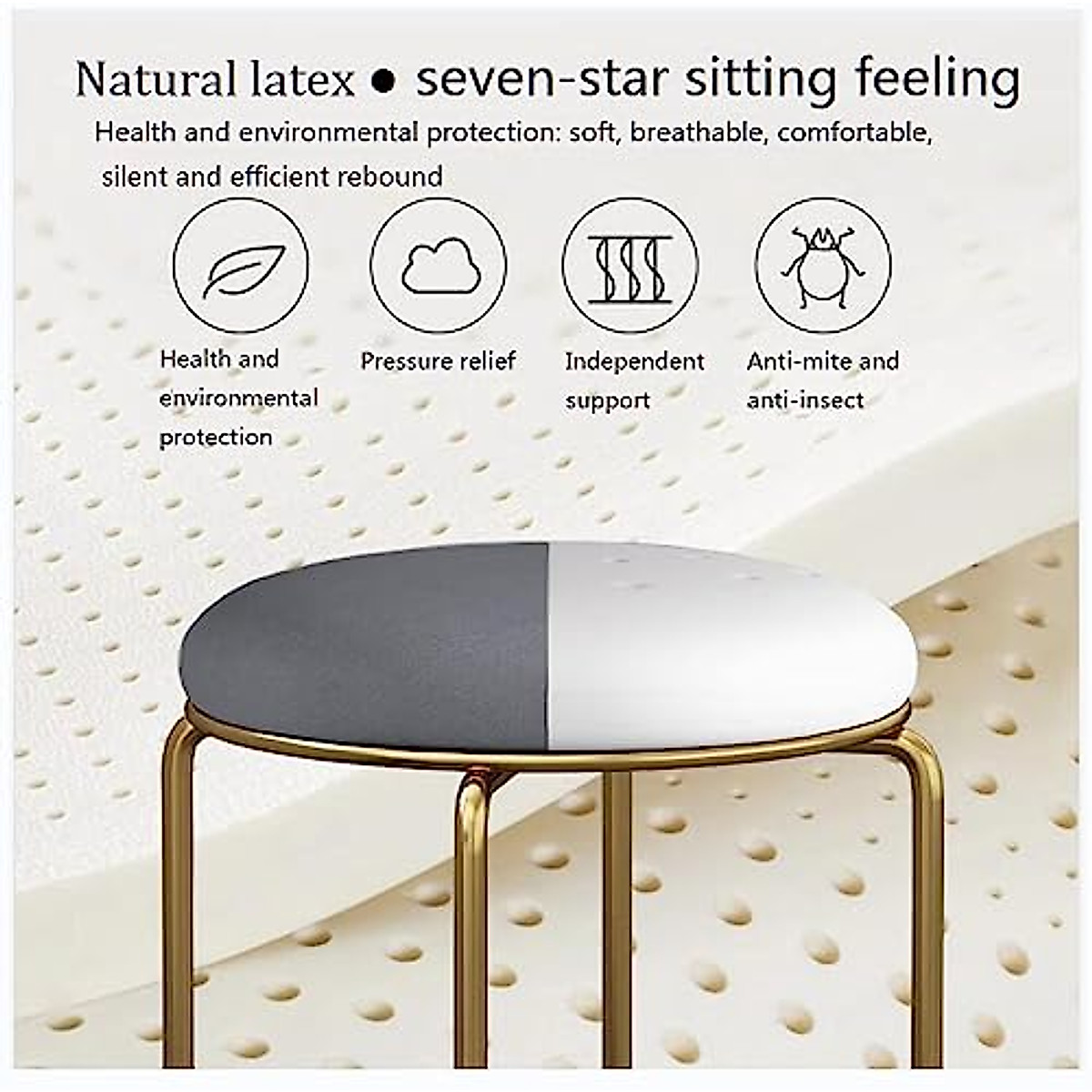 Technology cloth Bar Stool Backless Bar Stools Counter Stools Vanity Stools salon backless bar stools Round Stool Stackable Round Chairs Dining Chairs Set of 5 Pack,for Dinning,Kitchen,salon,Semina.