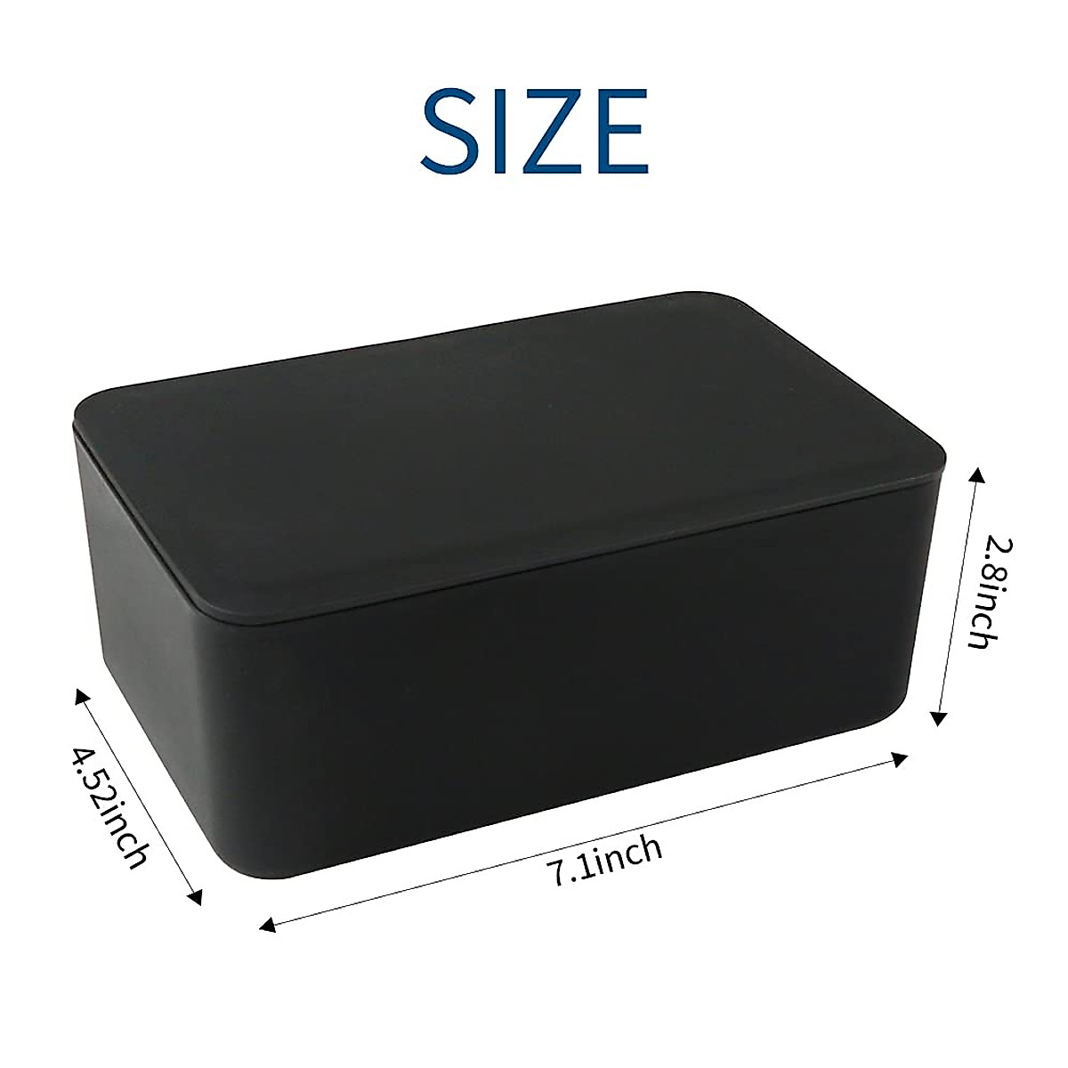 CZWESTC Diaper Wipes Dispenser, Baby Wipe Holder Case, Wipe Container with Sealing Lid Design, Keeps Diaper Wipes Fresh (Black)