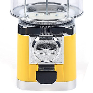 Candy Machine Commercial Automatic Candy Machine Vending Machine Bubble Gum Machine Home Vending Machine Coin Gumball Machine for Kids (Yellow)